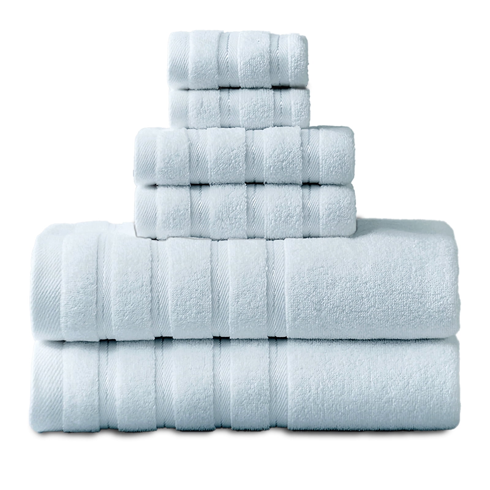 Hitime Bath Towel Sets of 6 Pieces, 2 Bath Towels 2 Hand Towels 2 ...