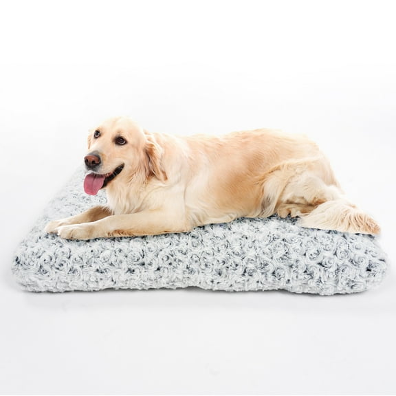 Deluxe Washable Dog Bed for Large Dogs Dog Crate Mat 35 Inch Comfy ...