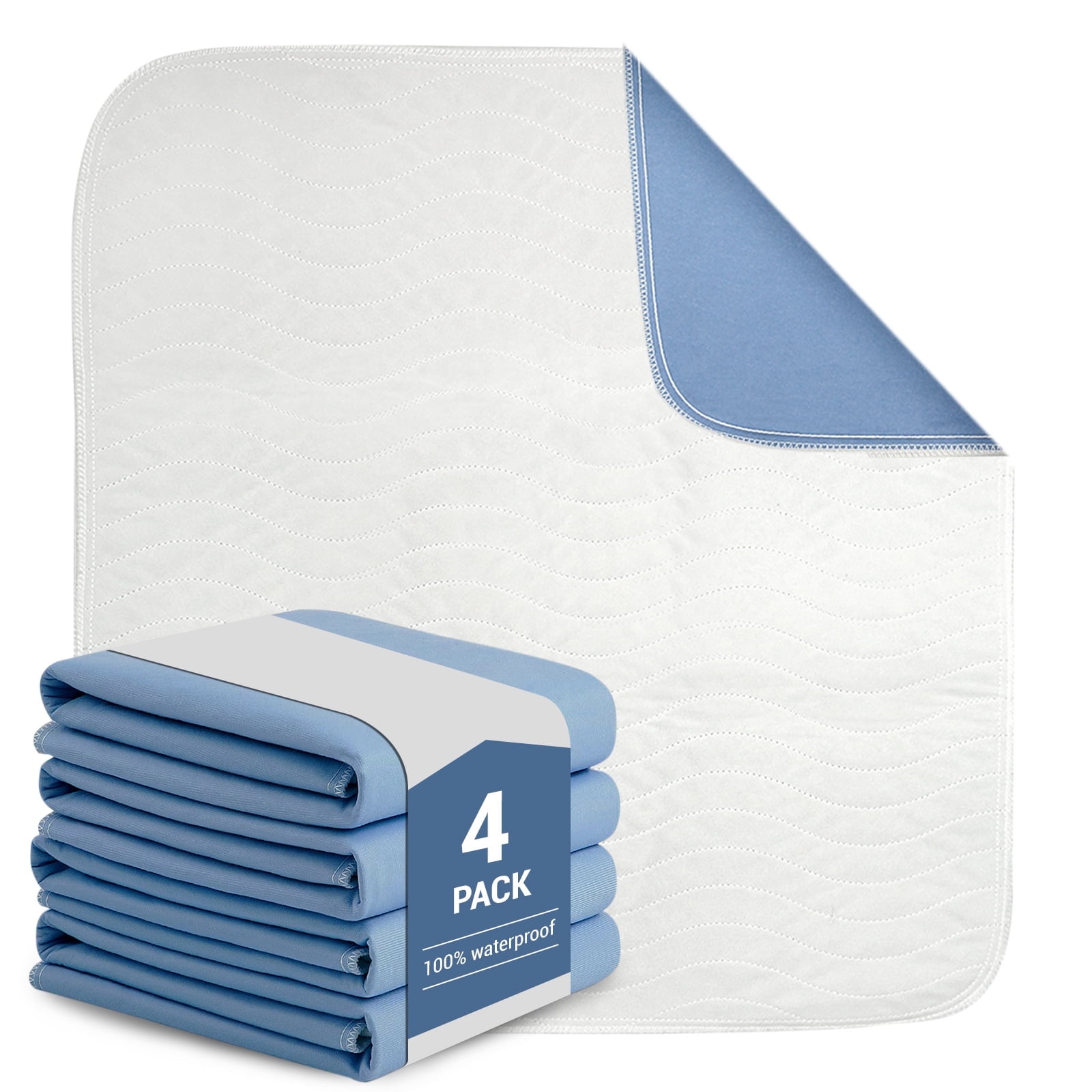 Hitime Heavy Absorbency Quilted Waterproof Underpads for Bedwetting ...