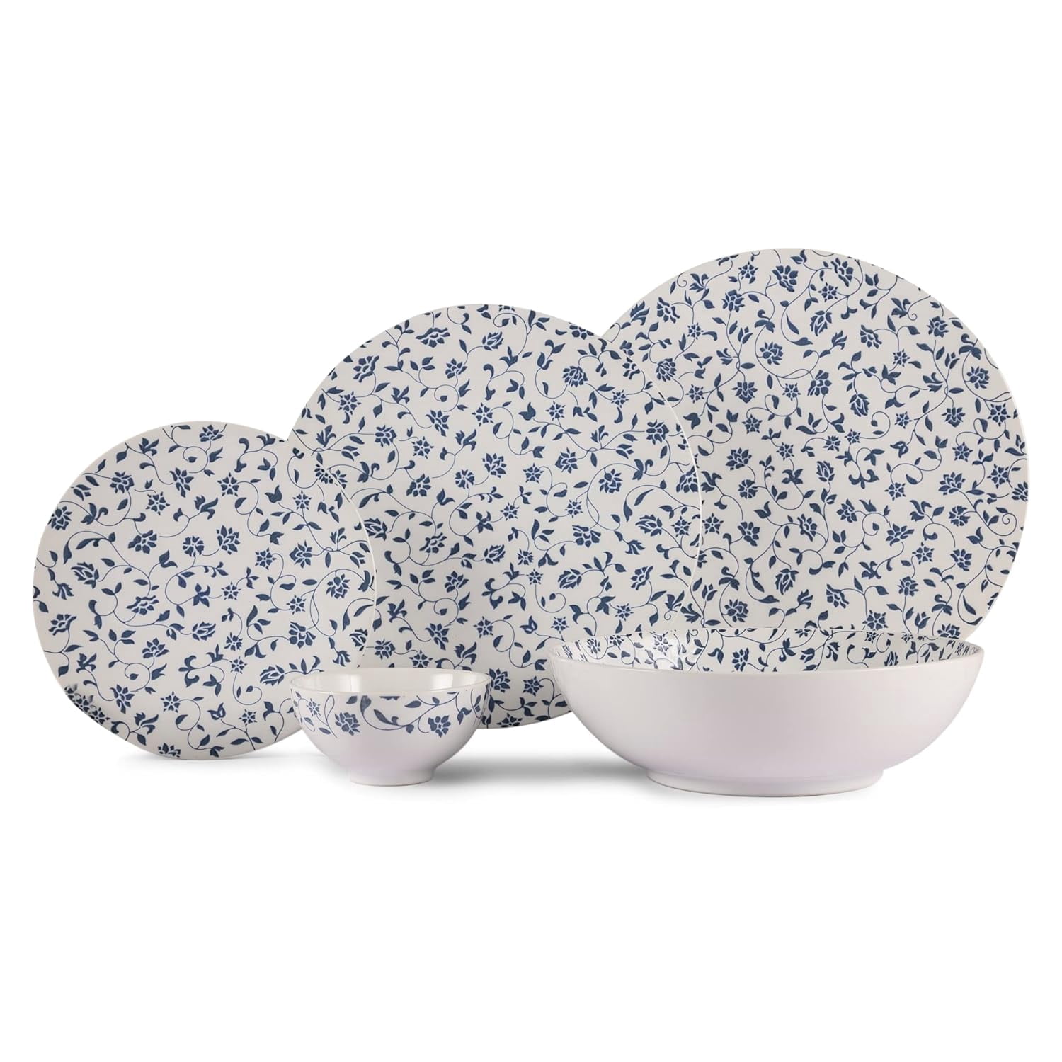 Hitkari Porcelain Noey Blue 21 Pc Dinner Set for 6for Home Kitchen ...