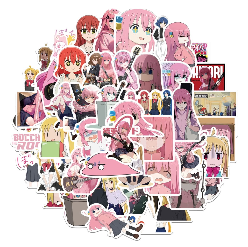 Hitori Goto Cosplay Stickers 100Pcs Set, Anime Bocchi The Rock Cosplay ...