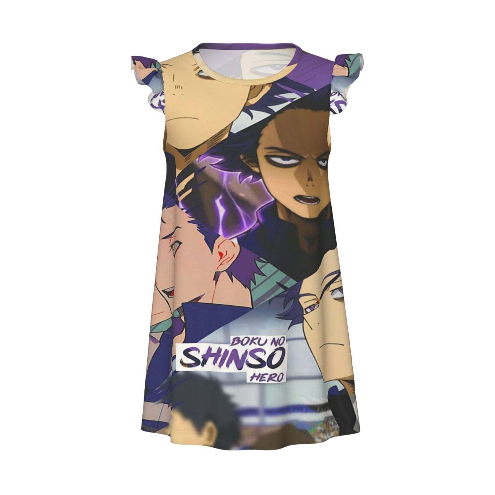 Hitoshi Shinso Little Girls Nightgowns Soft Flutter Sleeve Night Dress ...