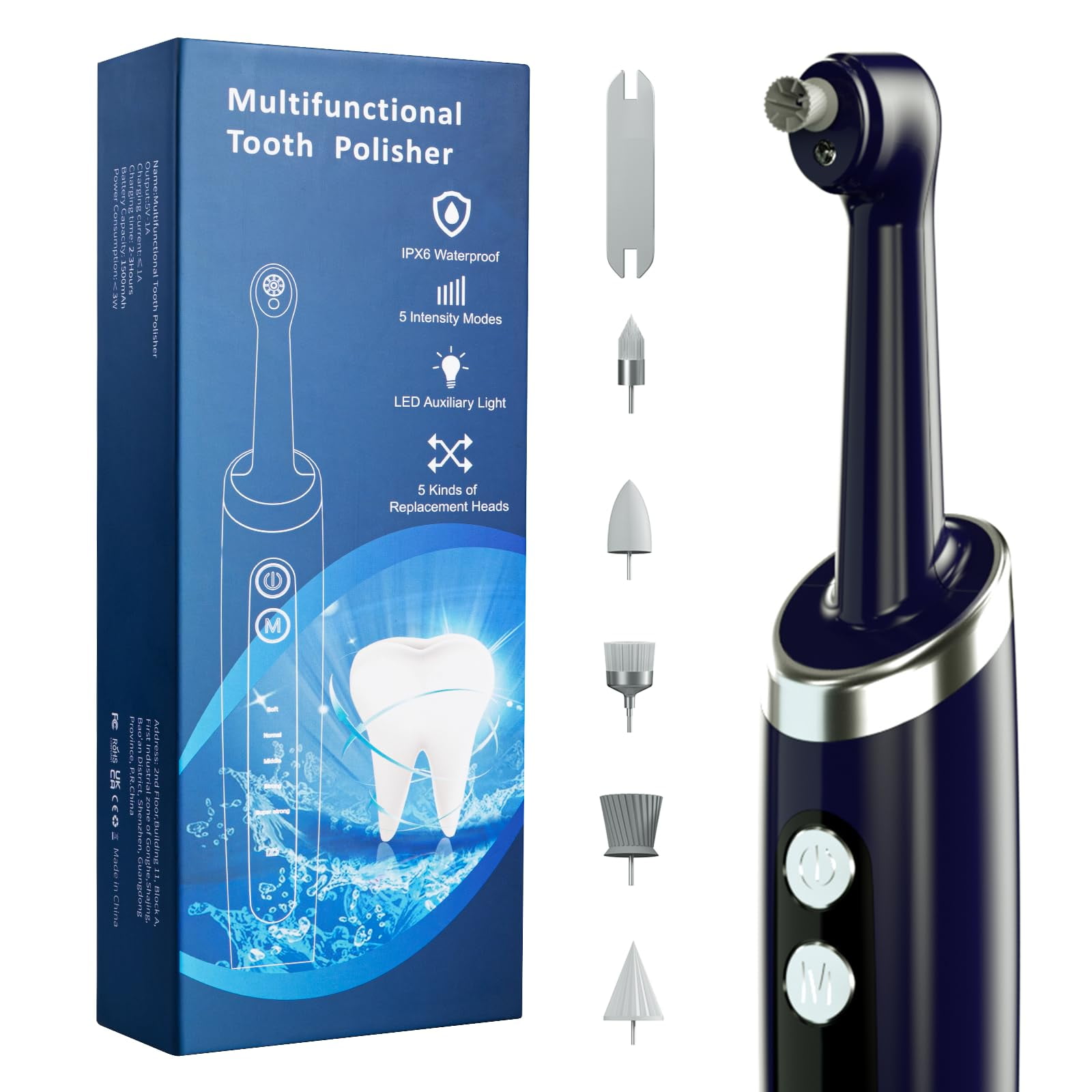 Hitoth Tooth Polisher Electric RRF12 Professional with 5 Replacement ...