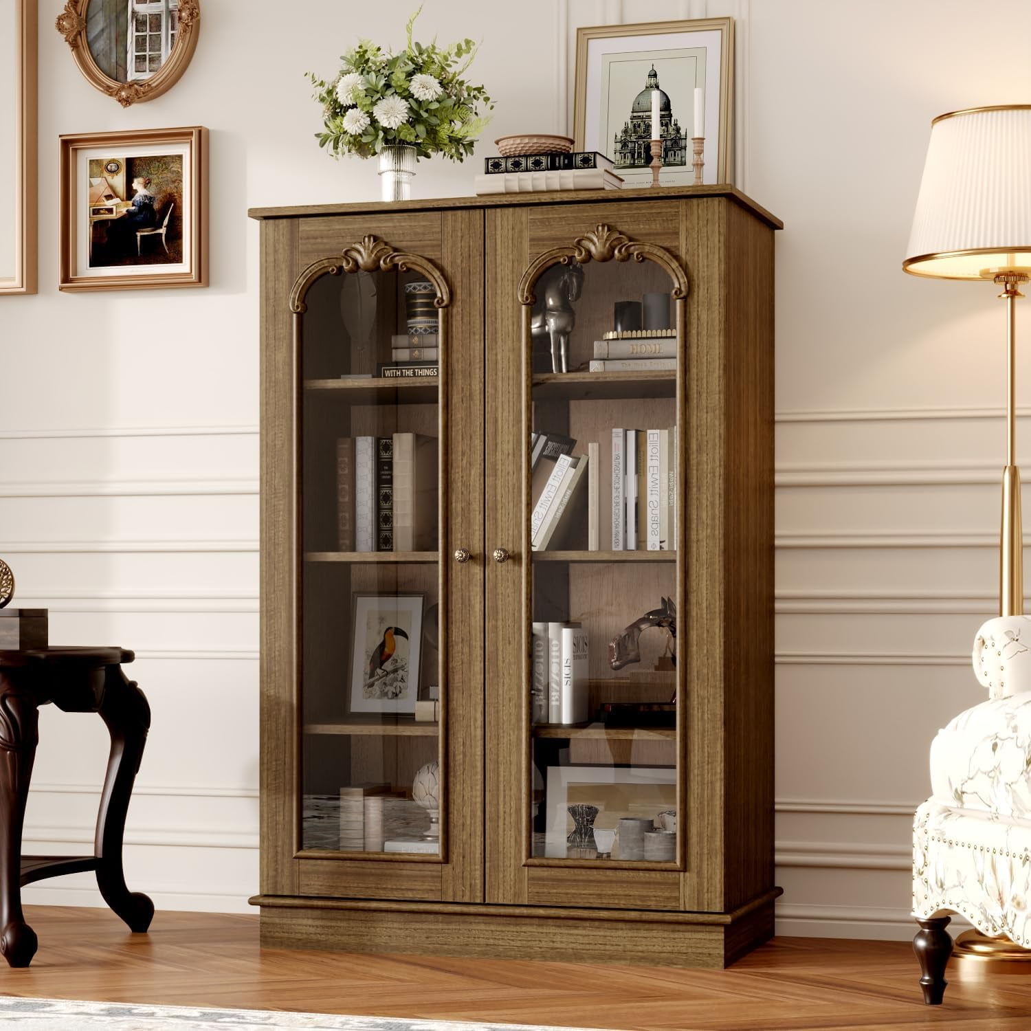 Hitow Glass Curio Cabinet Display Case for Collectibles, China Cabinets ...