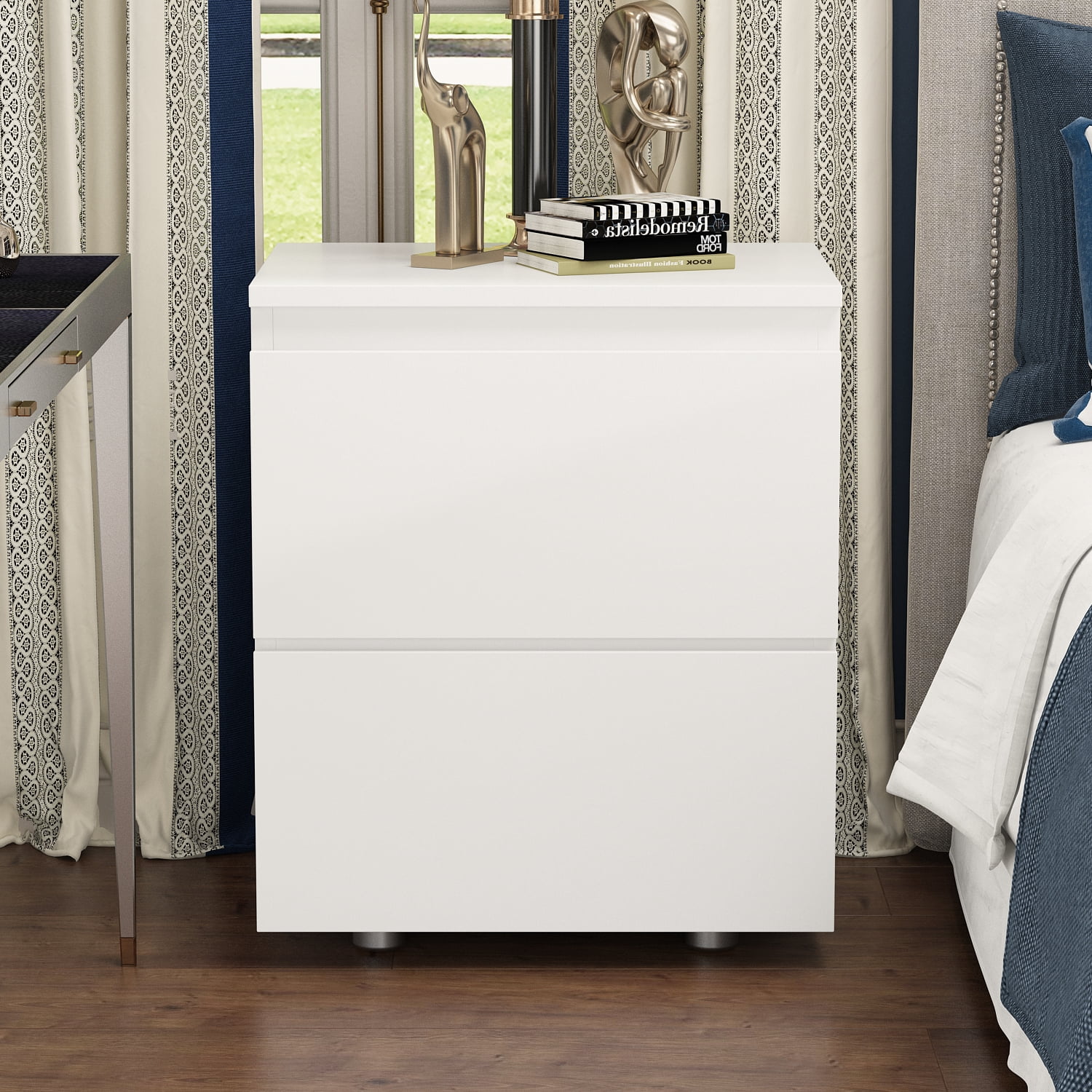 OXYLIFE Nightstand Bedside Table, Side Table for Small Spaces, Accent ...