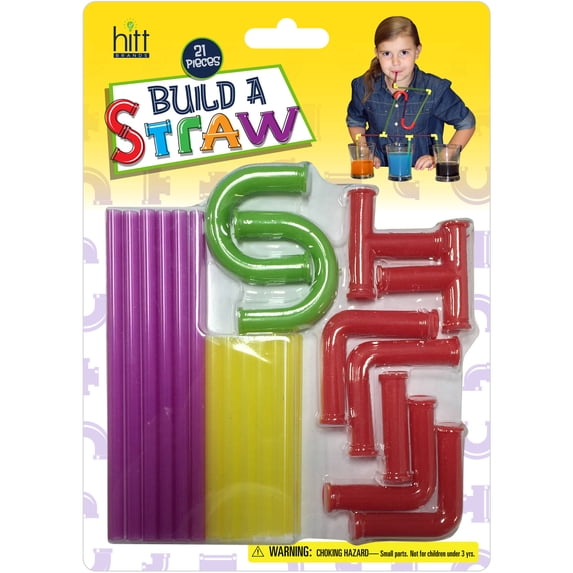As Seen on TV Hitt Brands 21pc Buildable Straw Set for Kids Craft and ...
