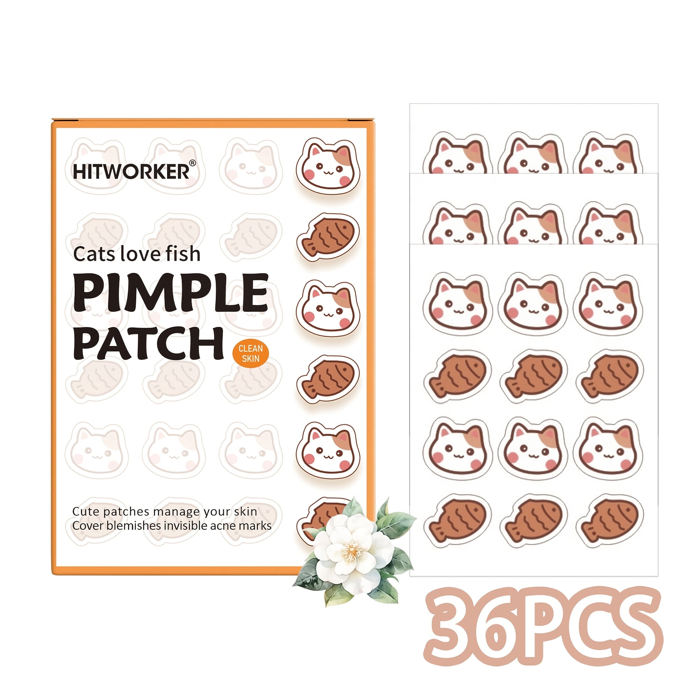 Hitworker 36pcs Hydrocolloid Pimple Patches - Salicylic Acid Acne ...