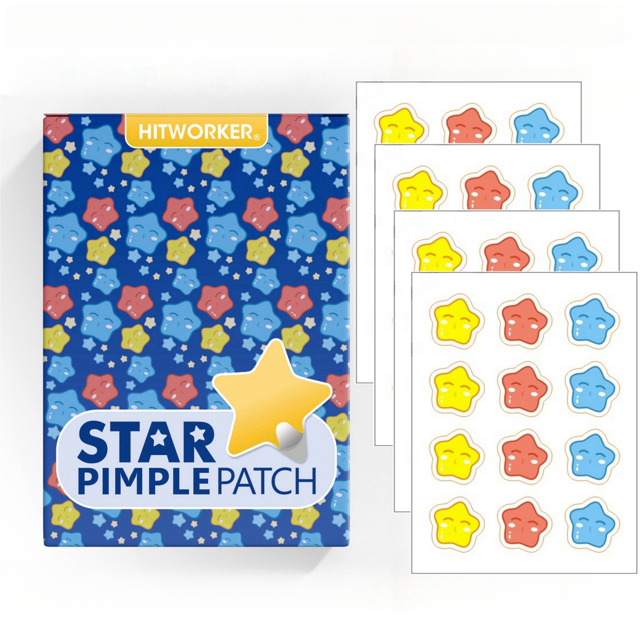 Hitworker 48pcs Hydrocolloid Pimple Patches - Salicylic Acid Acne ...