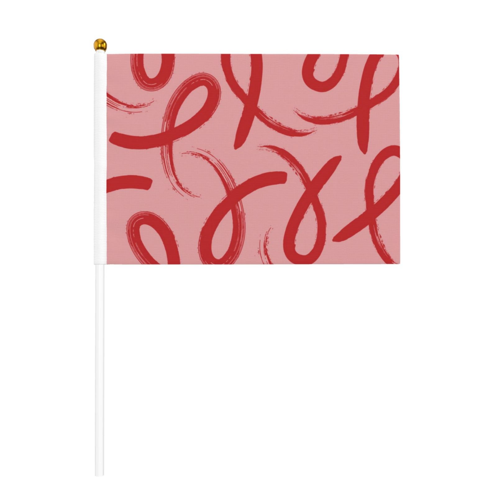 Hiv Awareness Month Red Ribbon Flag Small Mini Hand Held Flags Small ...