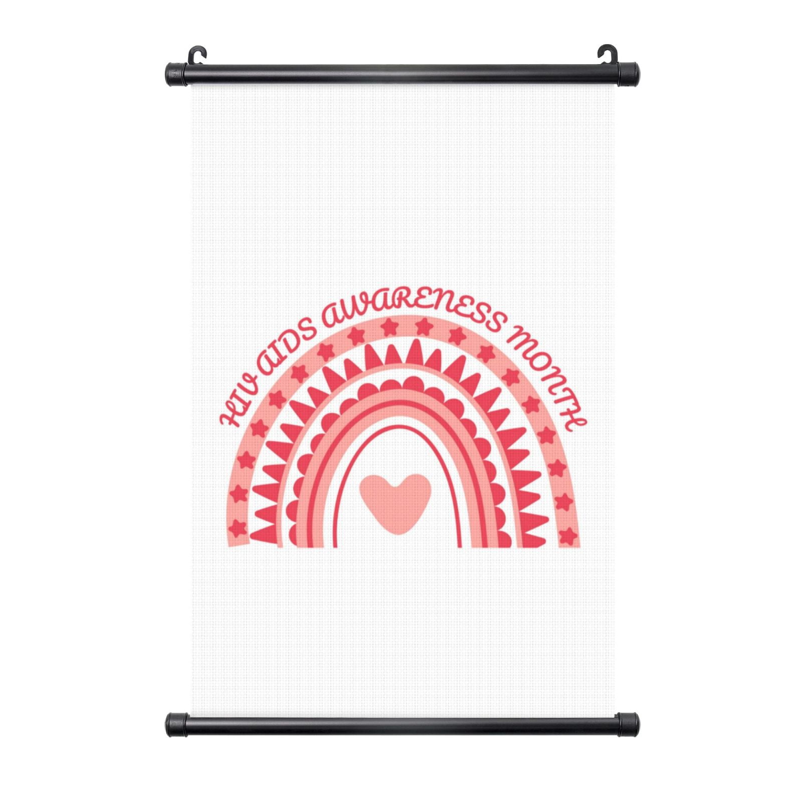 Hiv Awareness Month Red Ribbon Poster Wall Art Banner Backdrop Prints ...