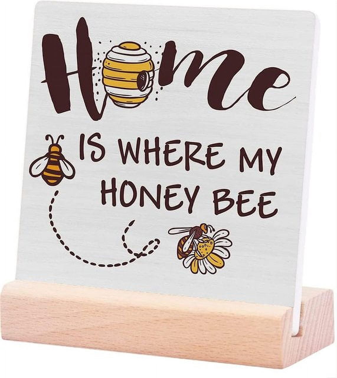 Hive Ceramic Table Sign Plaque Decor Desk Sign Home is Where My Honey ...