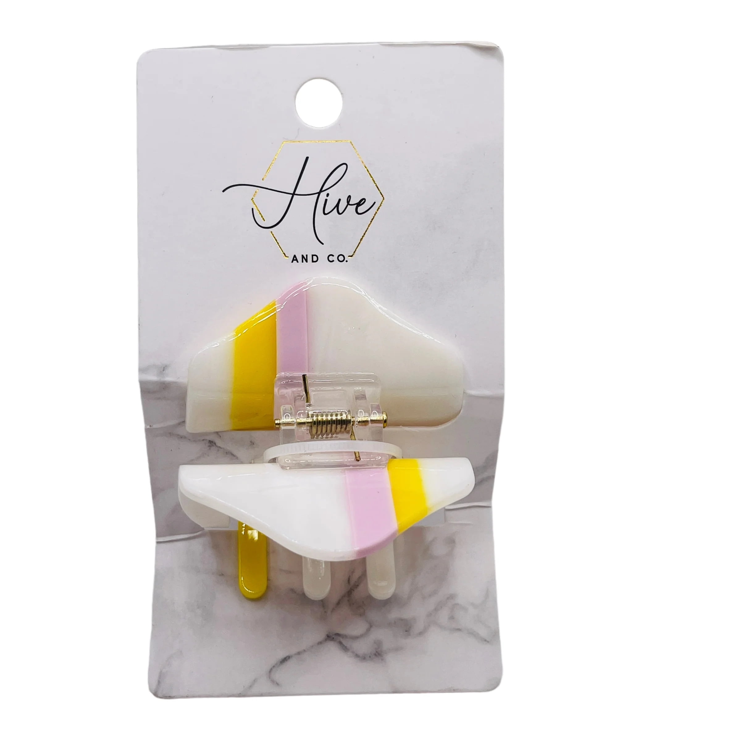 Hive Co. Hair Clip white/pink/yellow, hair accessory - Walmart.com