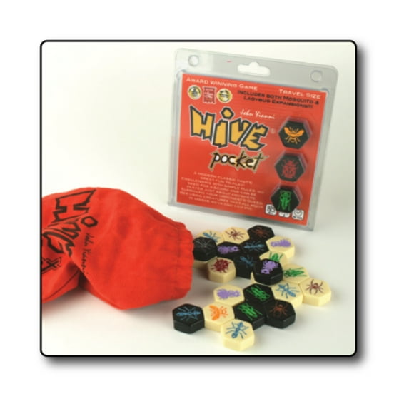 Hive Pocket Game: Compact Travel Board Game with Expansion Pieces for ...