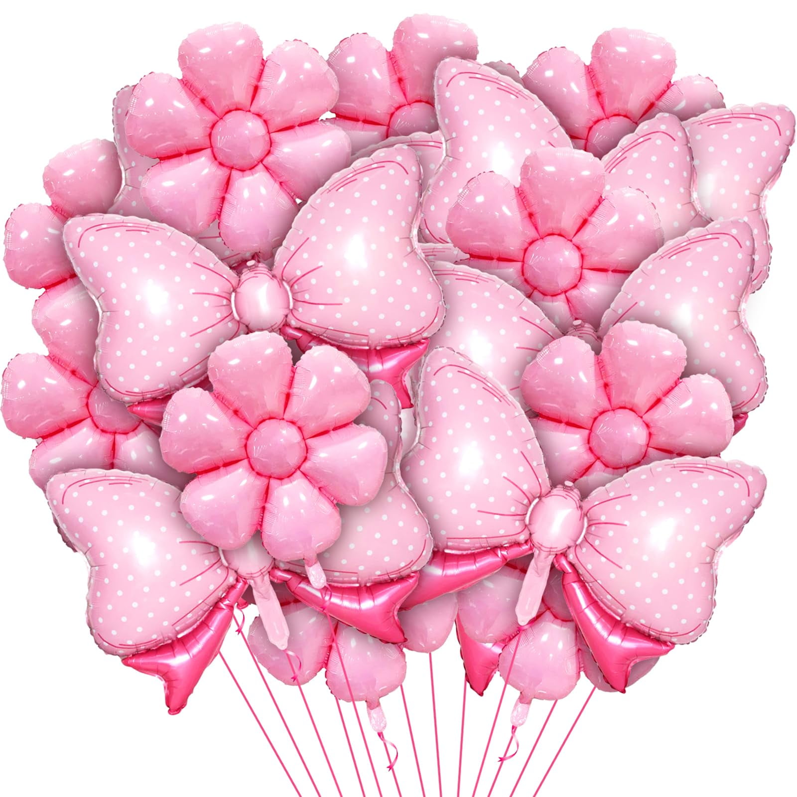Foil Bow Balloons 35 Inch Blue Pink Foil Bow Tie Balloon Bow Shaped ...