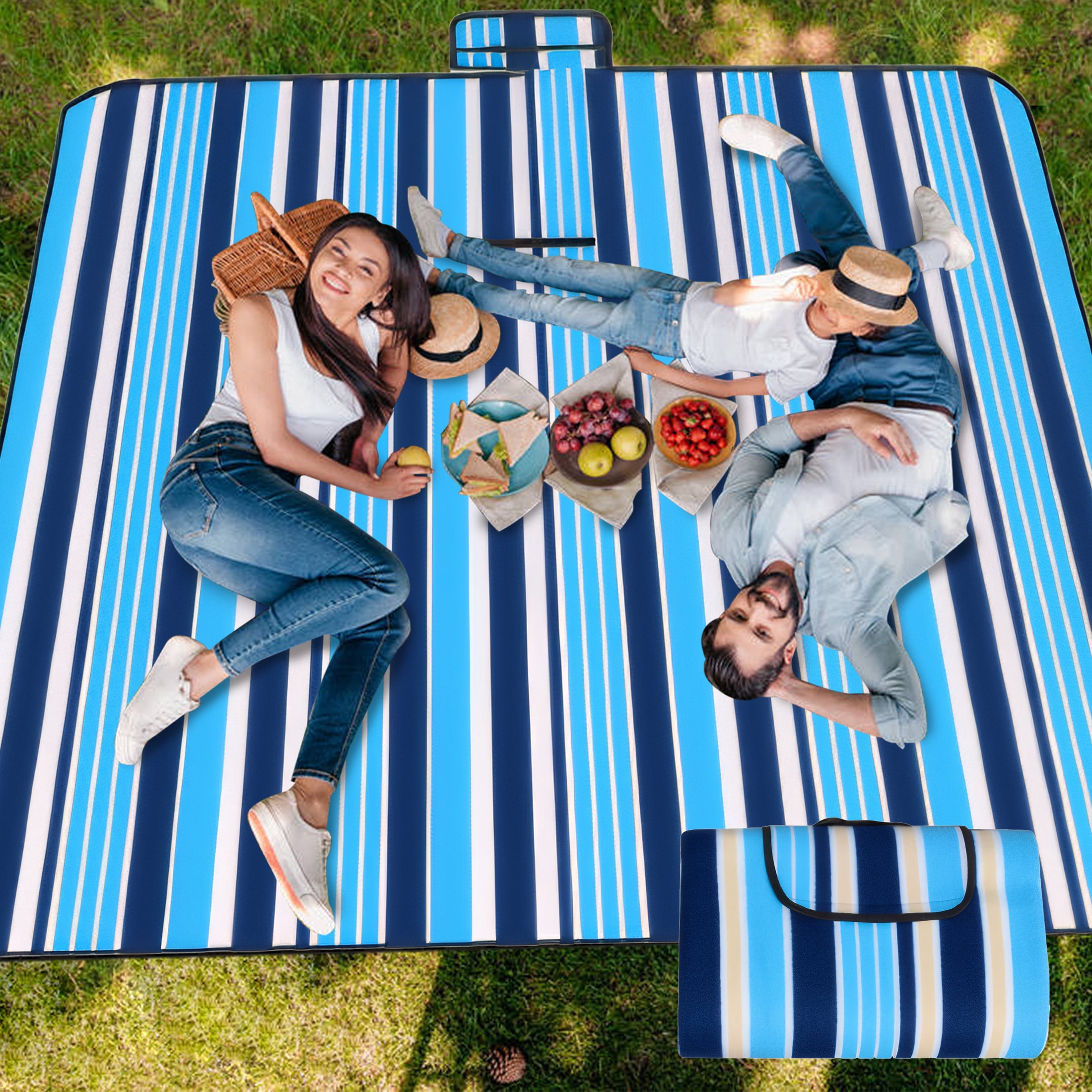 Hivernou Extra Large Picnic Blanket Waterproof Foldable Beach Blanket ...