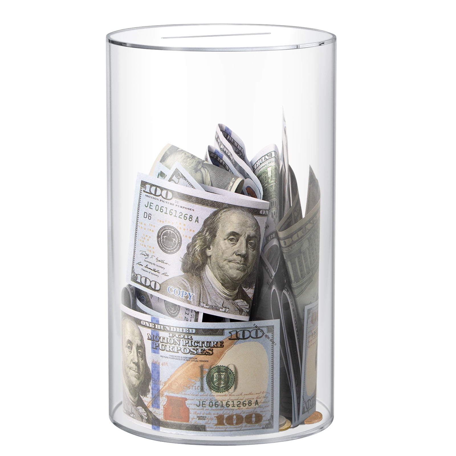 Hizgo Clear Acrylic Piggy Bank for Adults Must Break to Open ...