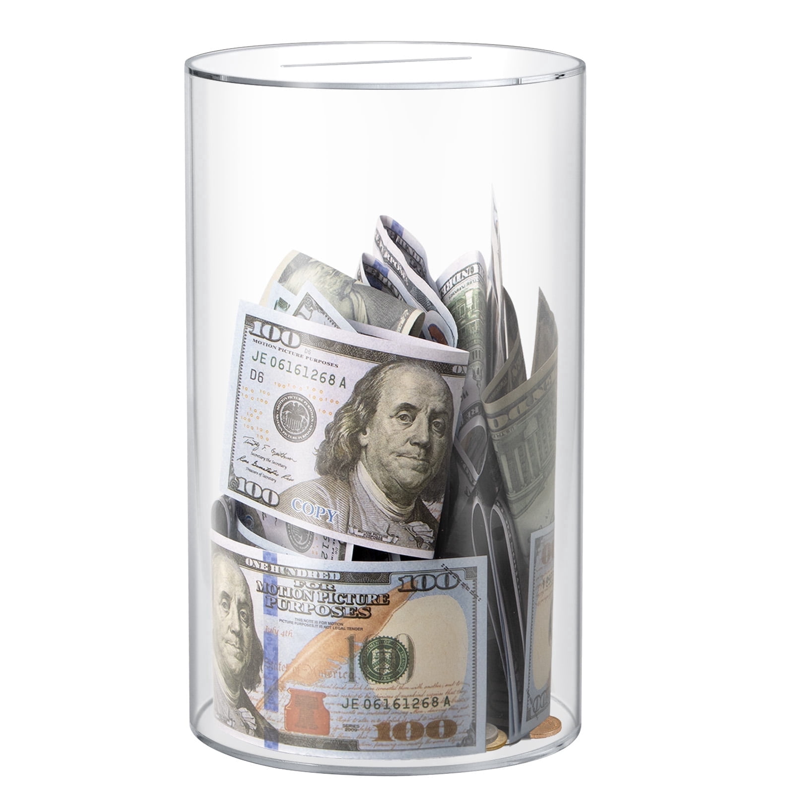 Hizgo Clear Piggy Bank - Acrylic Piggy Bank for Adults Must Break to ...