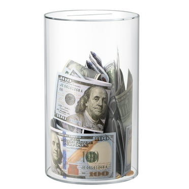 Gallickan Clear Piggy Bank Cash Coin Bank with Counter, Acrylic Money ...