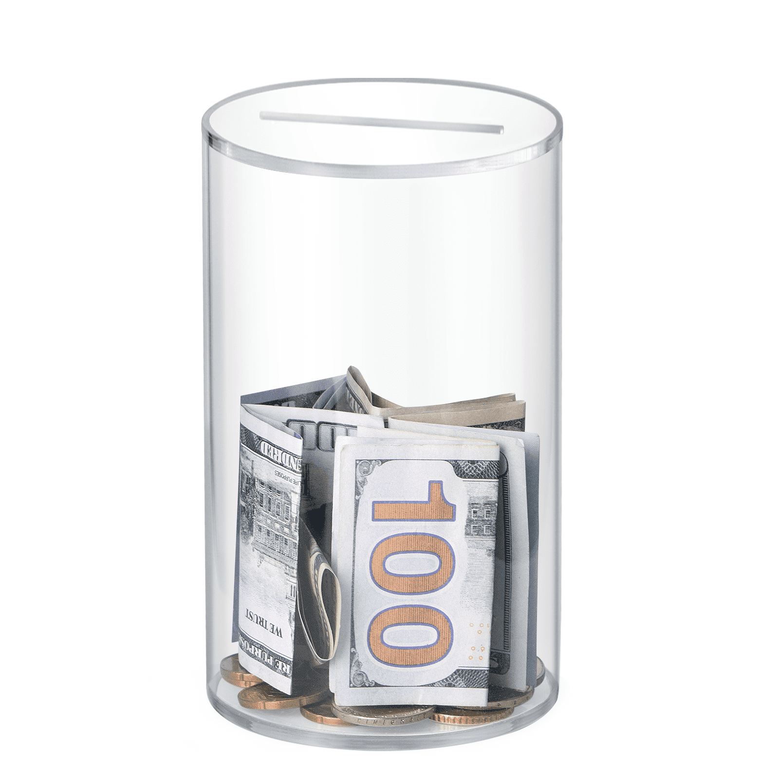 Hizgo Clear Piggy Bank -Acrylic for Adults Must Break to Open -Clear ...