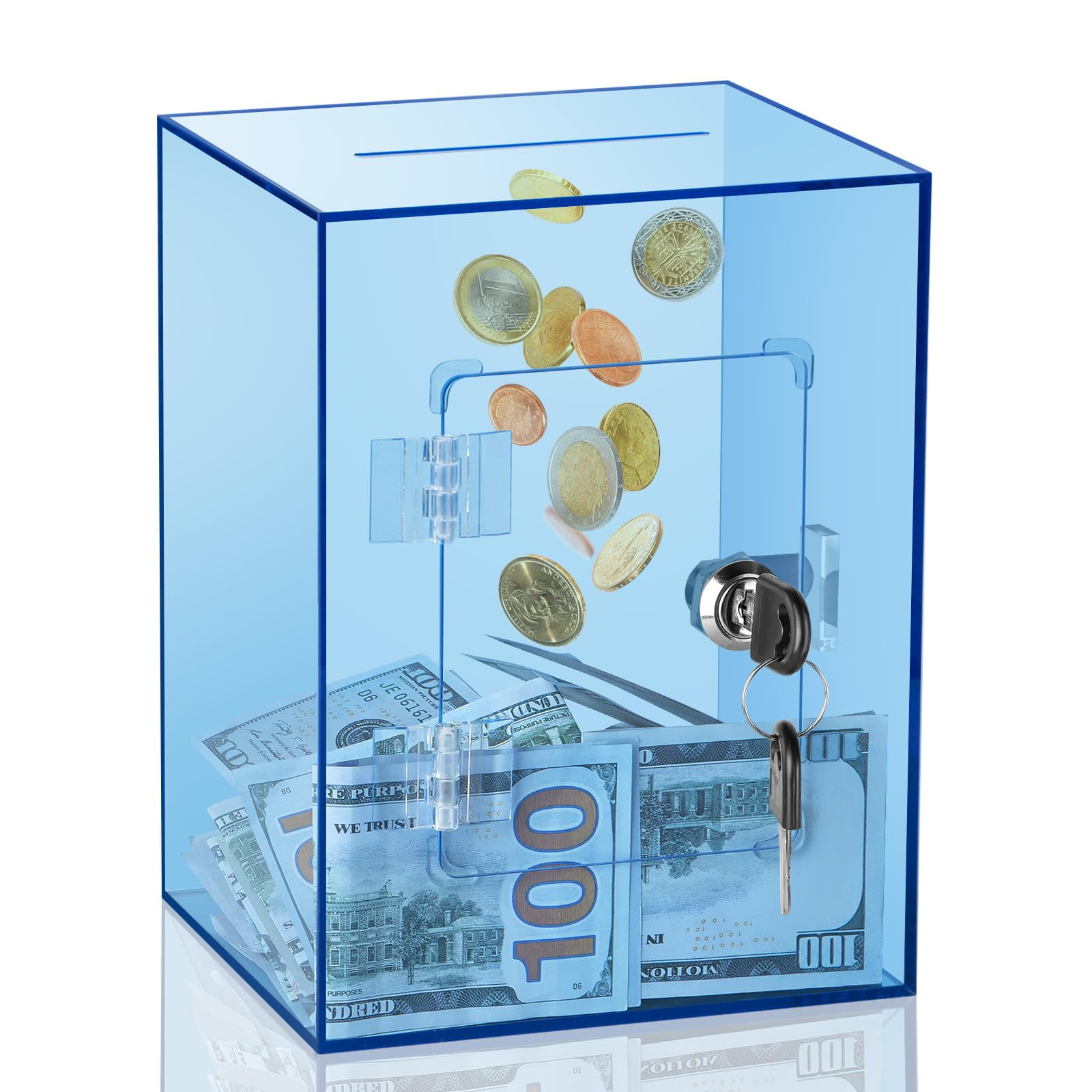 Hizgo Clear Piggy Bank for Adults Kids, Piggy Bank Money Saving Box for ...