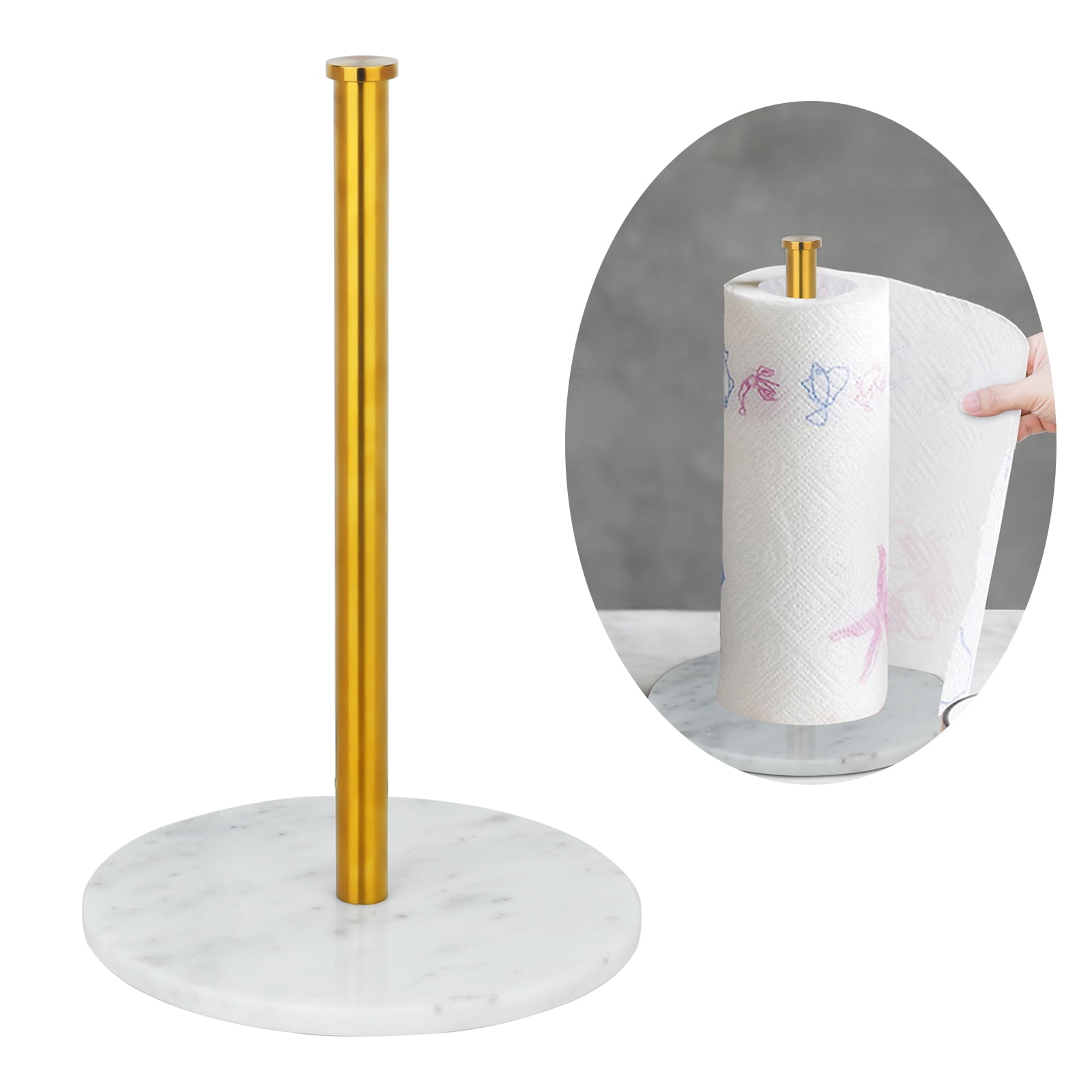 Hiziwimi Countertop Metal Standing Paper Towel Holder, Kitchen Roll ...