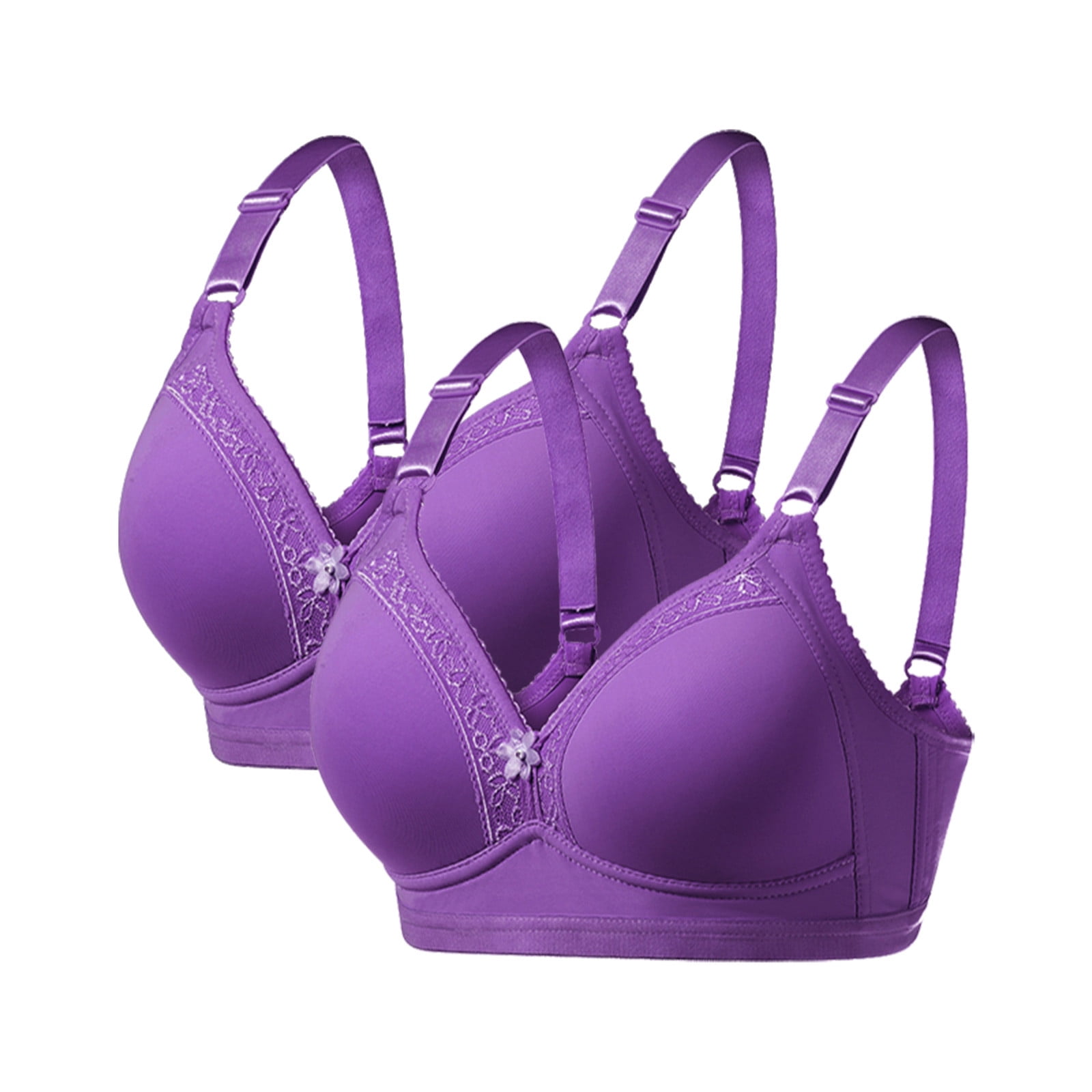 Hjlmsx Bra for Womens Wireless Comfort Brassiere Bras Light Padded ...