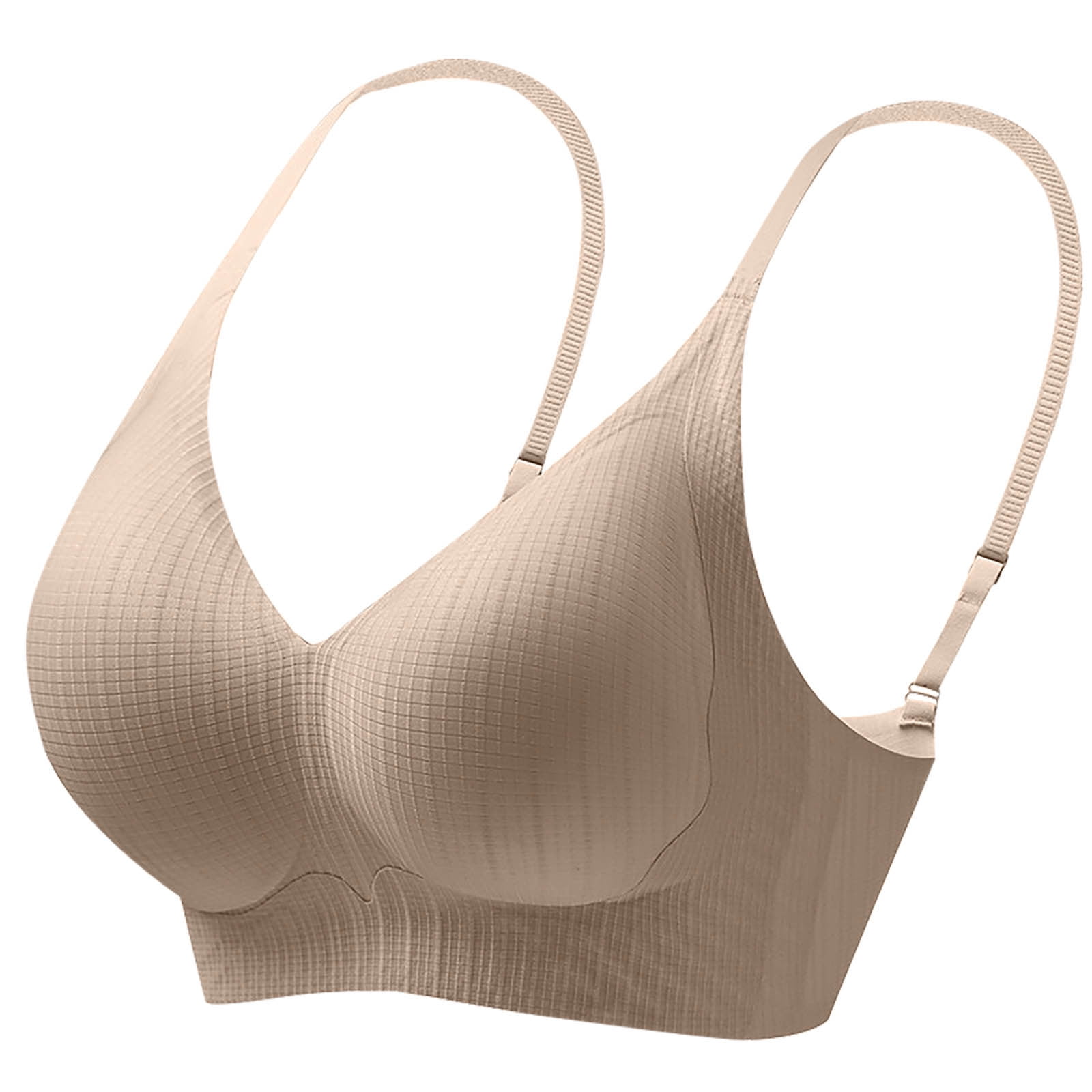 Hjlmsx Comfortable Wireless Push Up Bra for Women No Underwire Seamless ...