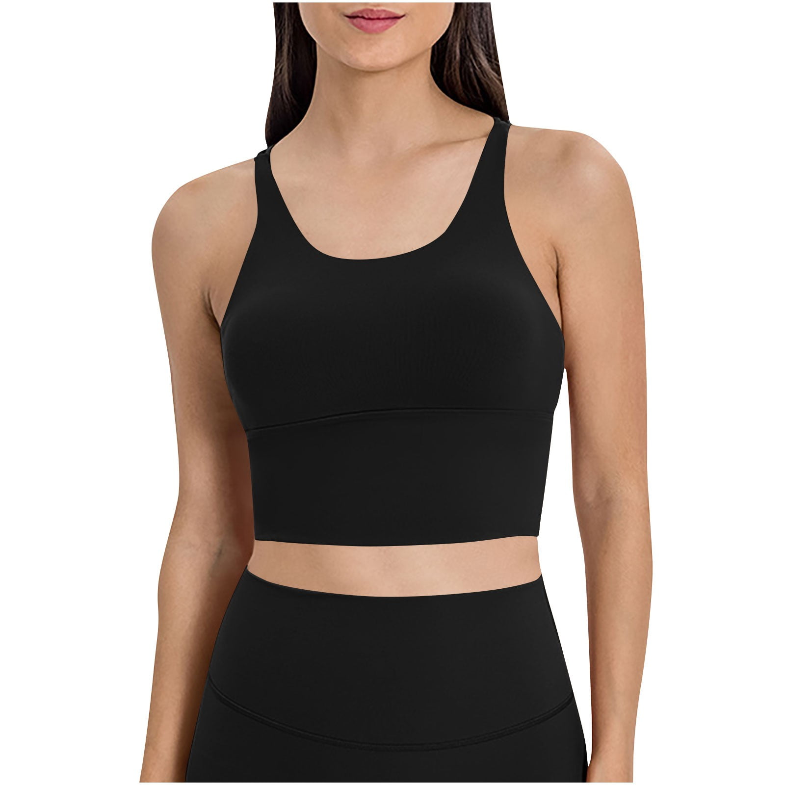 Hjlmsx Sports Bra for Women with Removable Padded Criss Cross Back ...