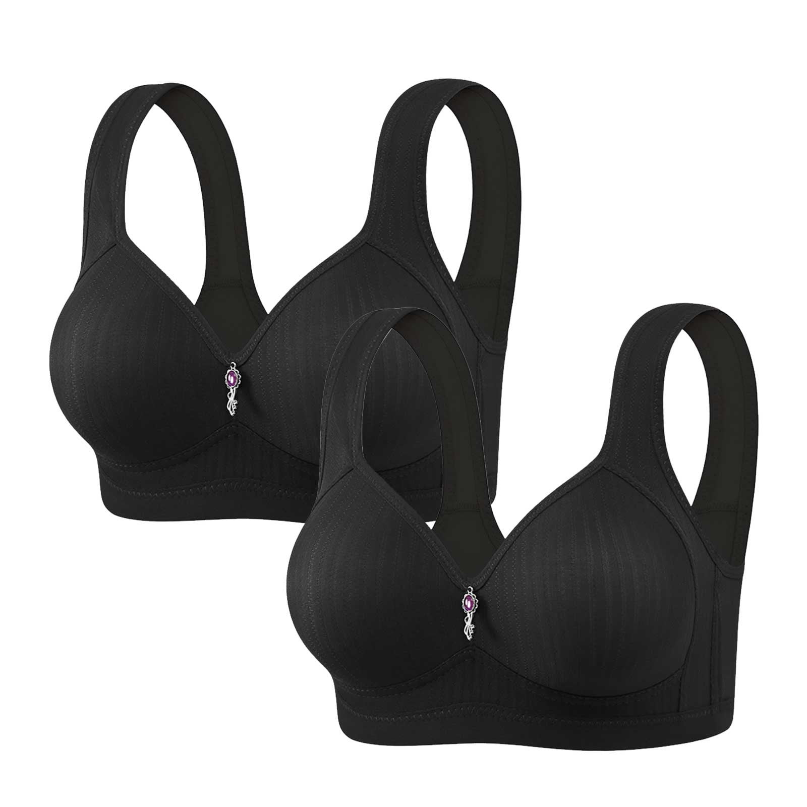 Hjlmsx Women's Push Up Bras Wireless Full Coverage Strappy Comfortable ...