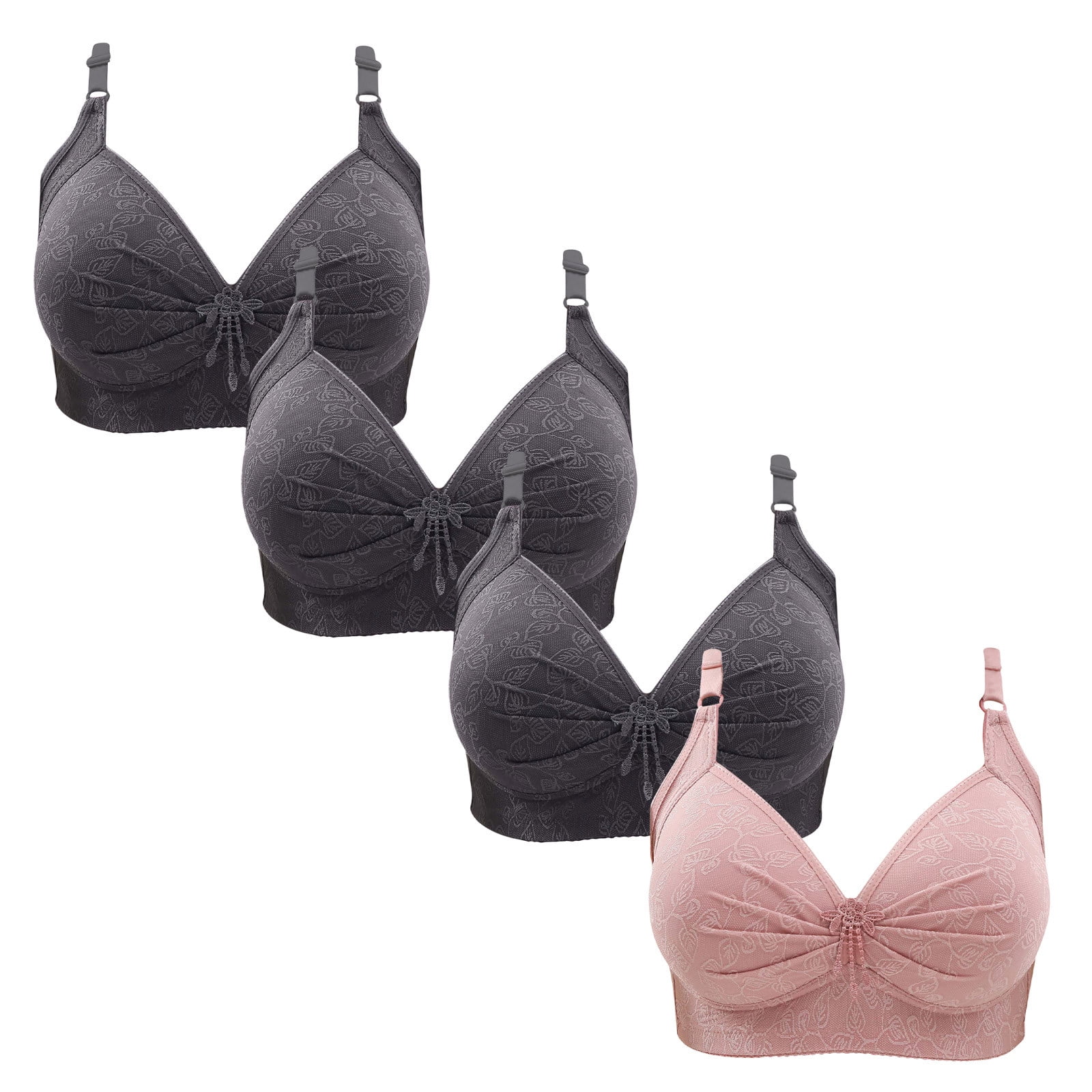 Hjlmsx Womens Plus Size No Underwire Bras Large Cup Everday Bras Full ...
