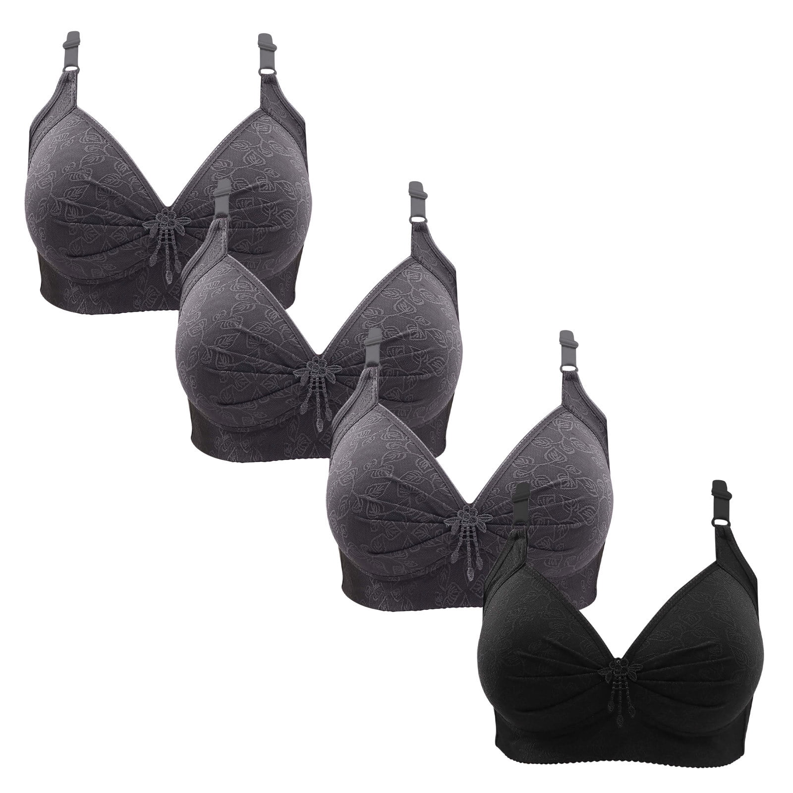 Hjlmsx Womens Plus Size No Underwire Bras Large Cup Everday Bras Full ...