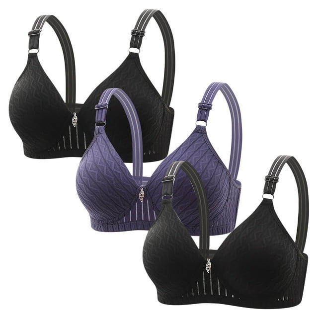 Hjlmsx Womens Plus Size Push Up Bra Full Coverage Everyday Bras No ...