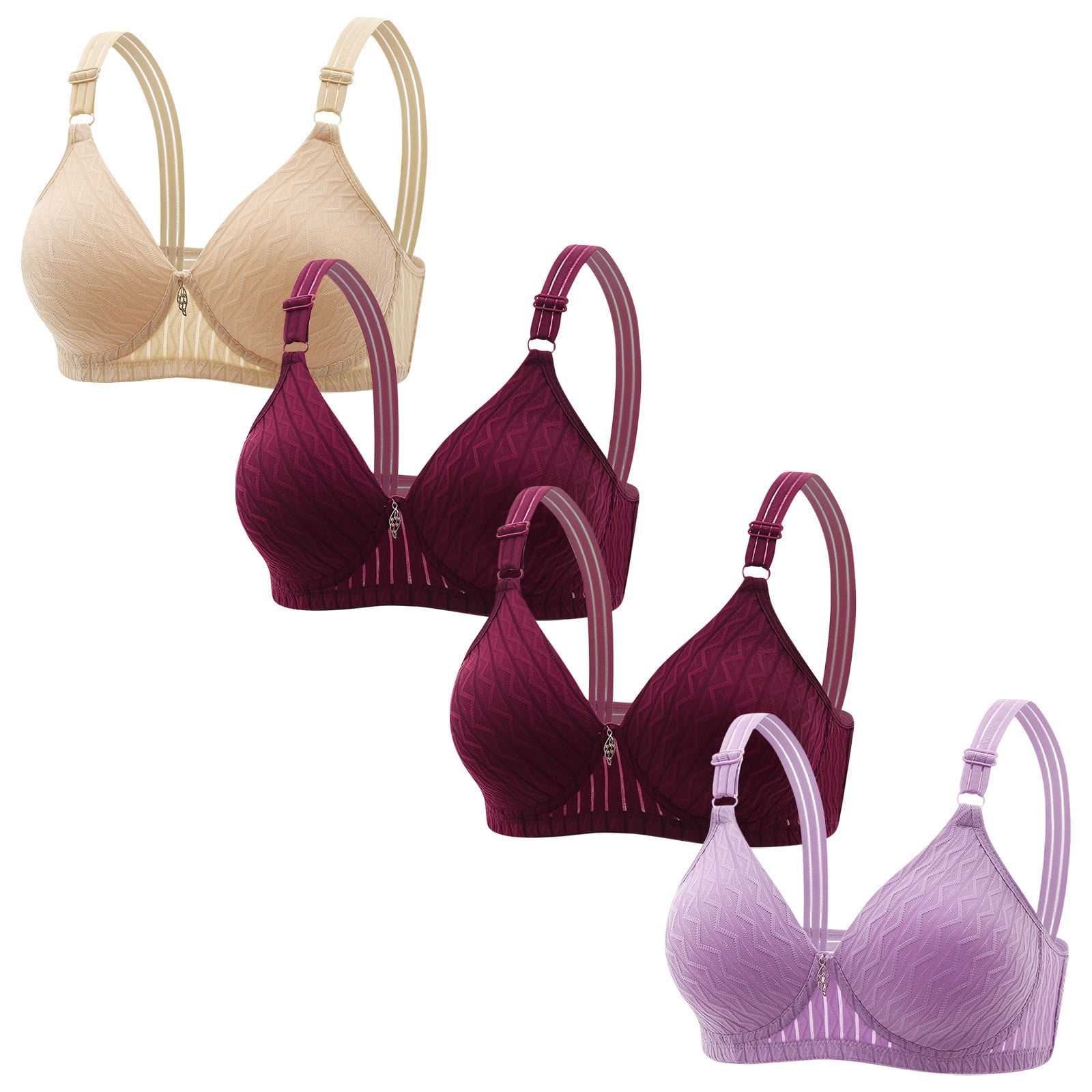 Hjlmsx Womens Plus Size Push Up Bra Full Coverage Everyday Bras No ...