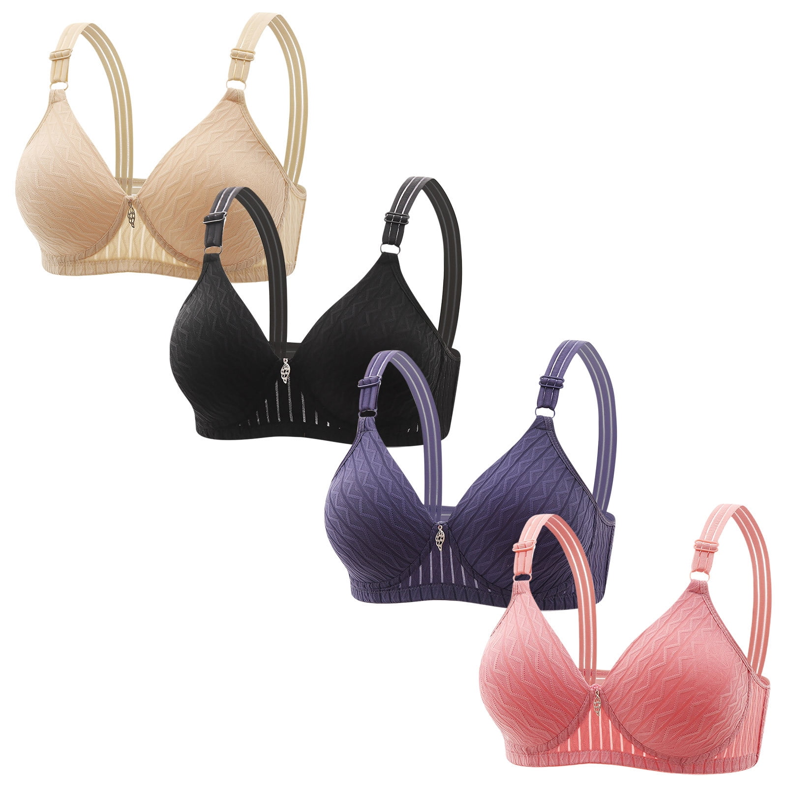 Hjlmsx Womens Plus Size Push Up Bra Full Coverage Everyday Bras No ...