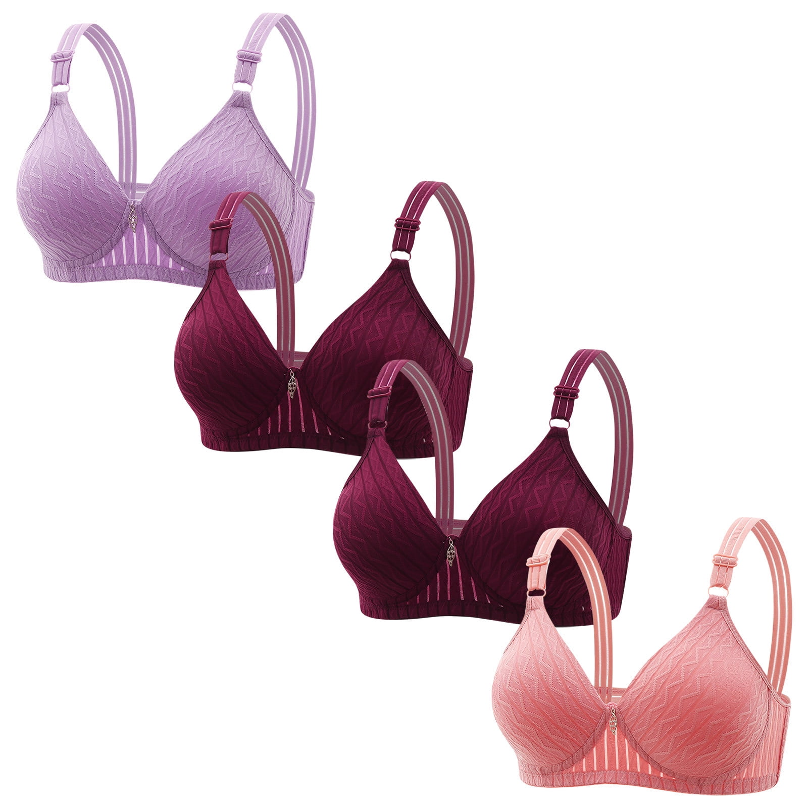 Hjlmsx Womens Plus Size Push Up Bra Full Coverage Everyday Bras No ...