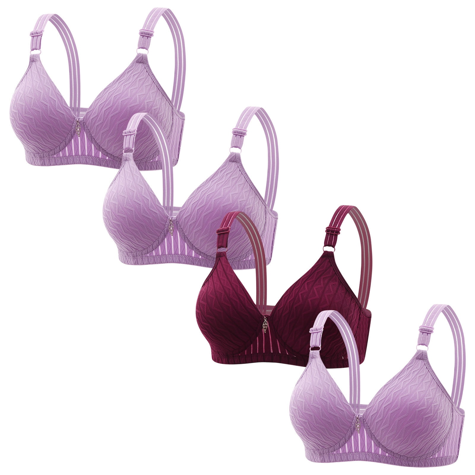 Hjlmsx Womens Plus Size Push Up Bra Full Coverage Everyday Bras No ...