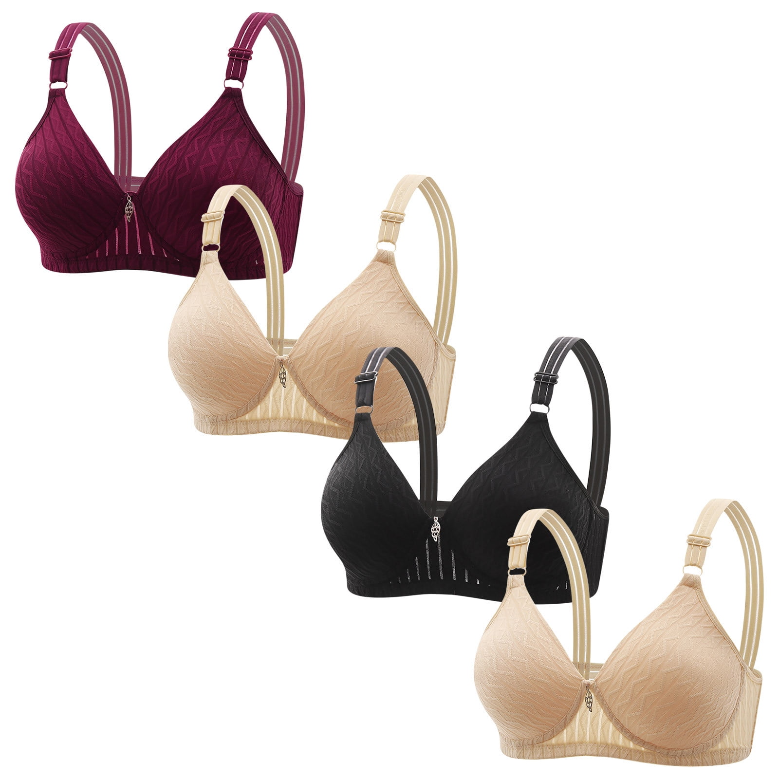 Hjlmsx Womens Plus Size Push Up Bra Full Coverage Everyday Bras No ...