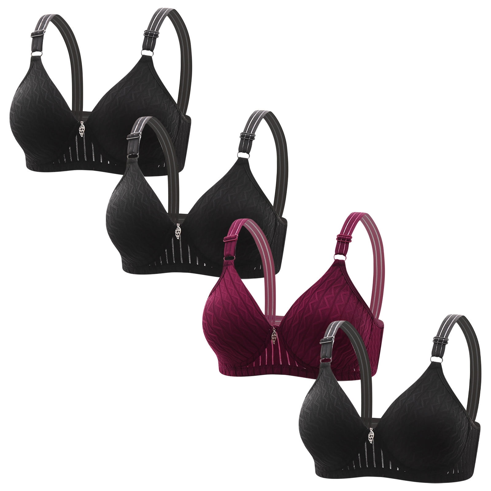 Hjlmsx Womens Plus Size Push Up Bra Full Coverage Everyday Bras No ...