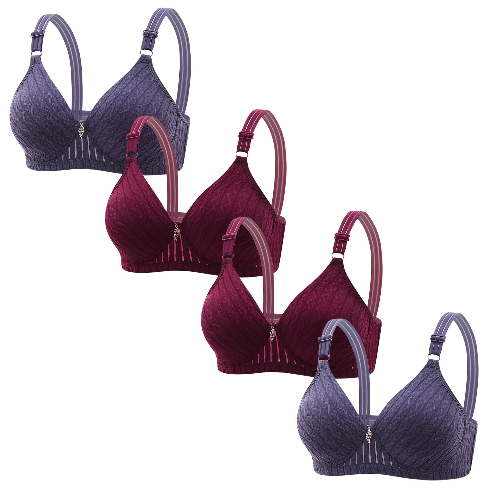 Hjlmsx Womens Plus Size Push Up Bra Full Coverage Everyday Bras No ...