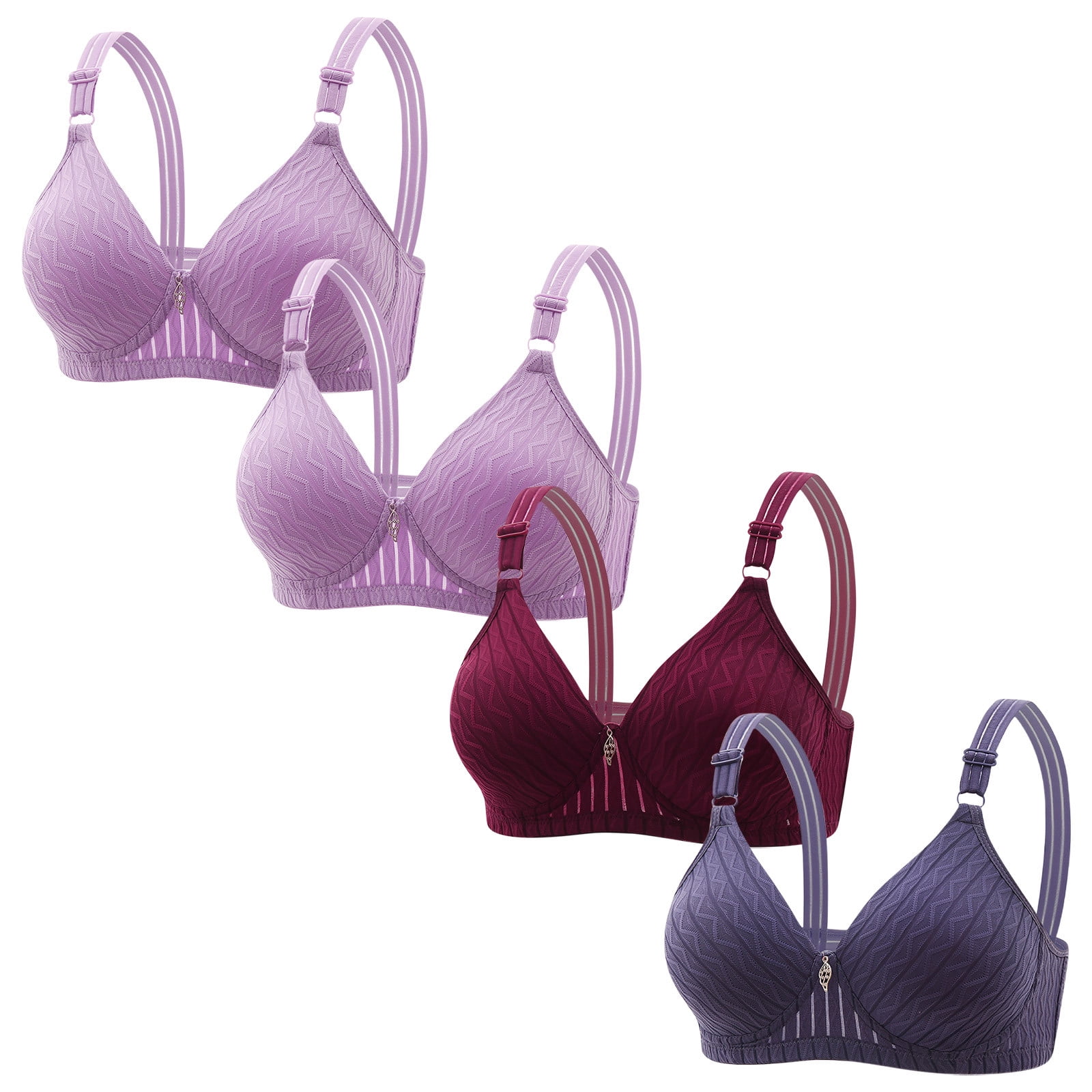 Hjlmsx Womens Plus Size Push Up Bra Full Coverage Everyday Bras No ...