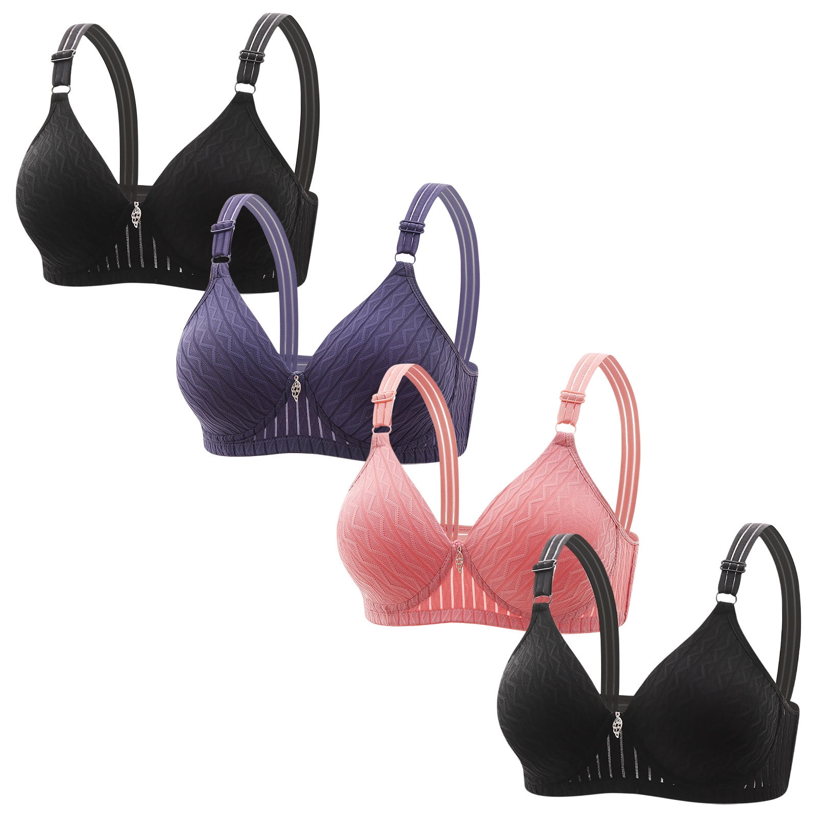 Hjlmsx Womens Plus Size Push Up Bra Full Coverage Everyday Bras No ...