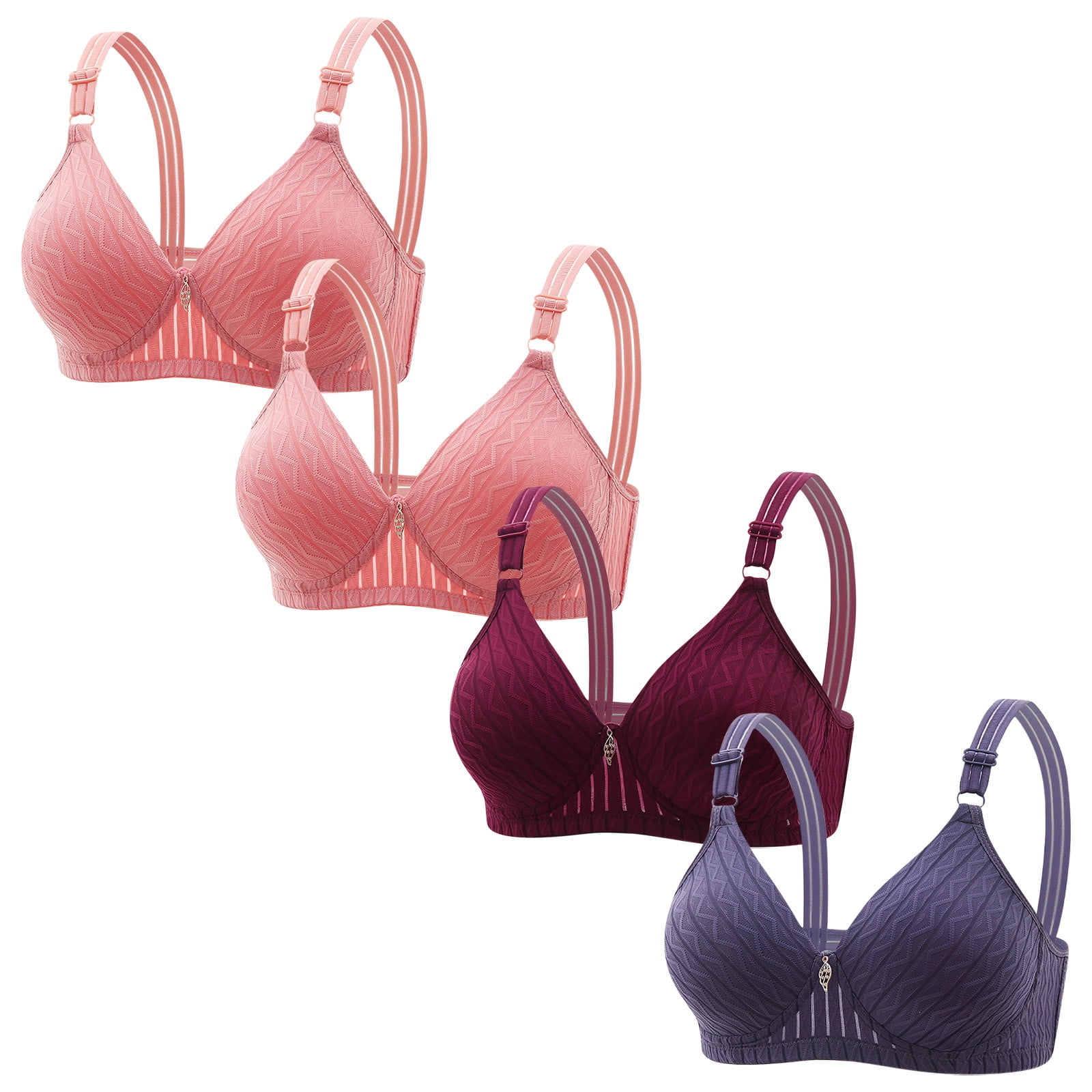 Hjlmsx Womens Plus Size Push Up Bra Full Coverage Everyday Bras No ...