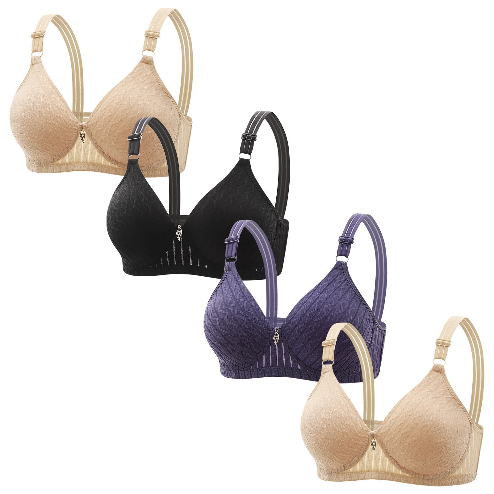 Hjlmsx Womens Plus Size Push Up Bra Full Coverage Everyday Bras No ...