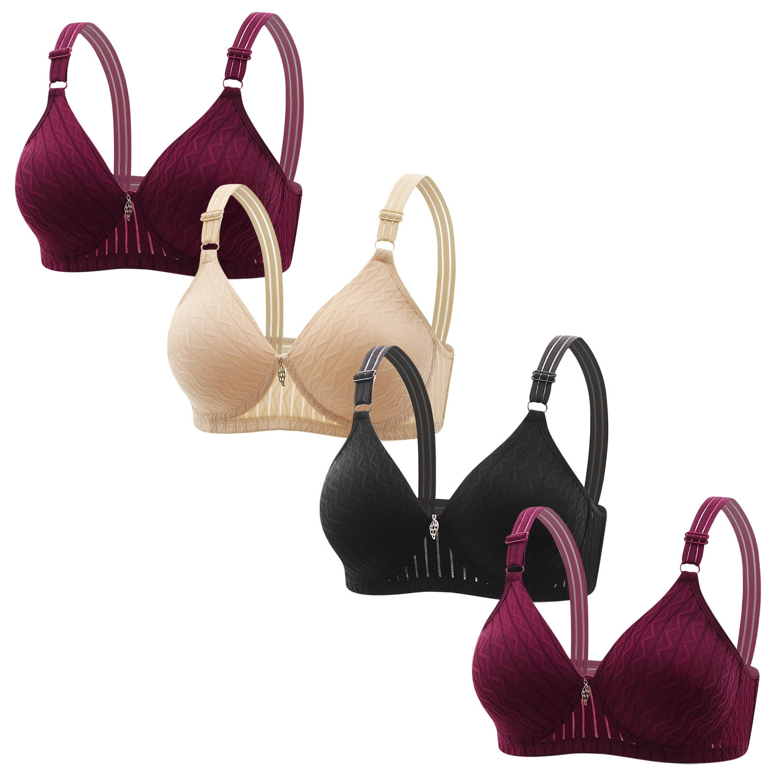 Hjlmsx Womens Plus Size Push Up Bra Full Coverage Everyday Bras No ...