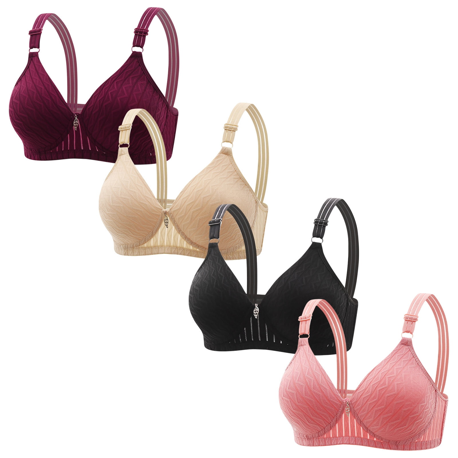 Hjlmsx Womens Plus Size Push Up Bra Full Coverage Everyday Bras No ...