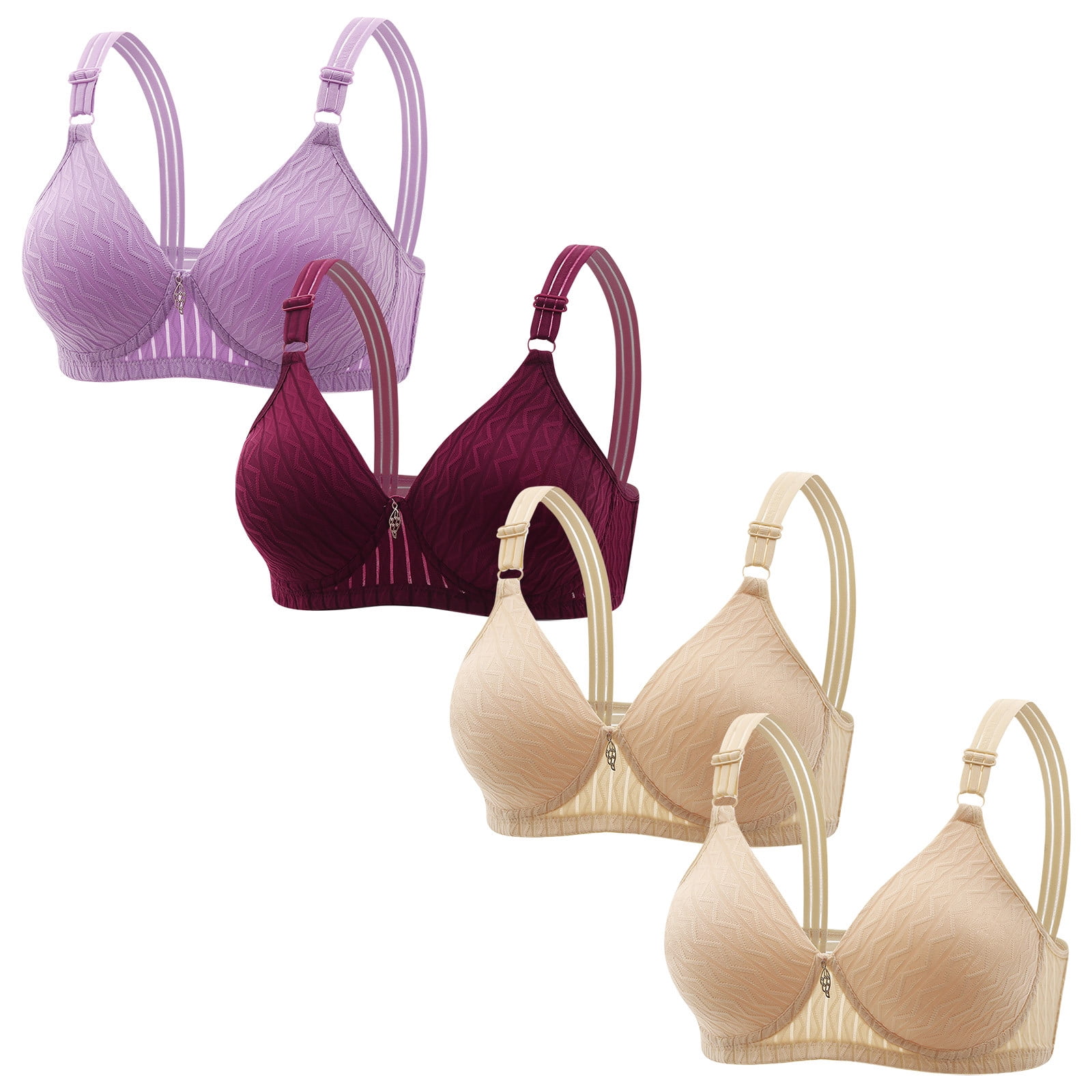 Hjlmsx Womens Plus Size Push Up Bra Full Coverage Everyday Bras No ...