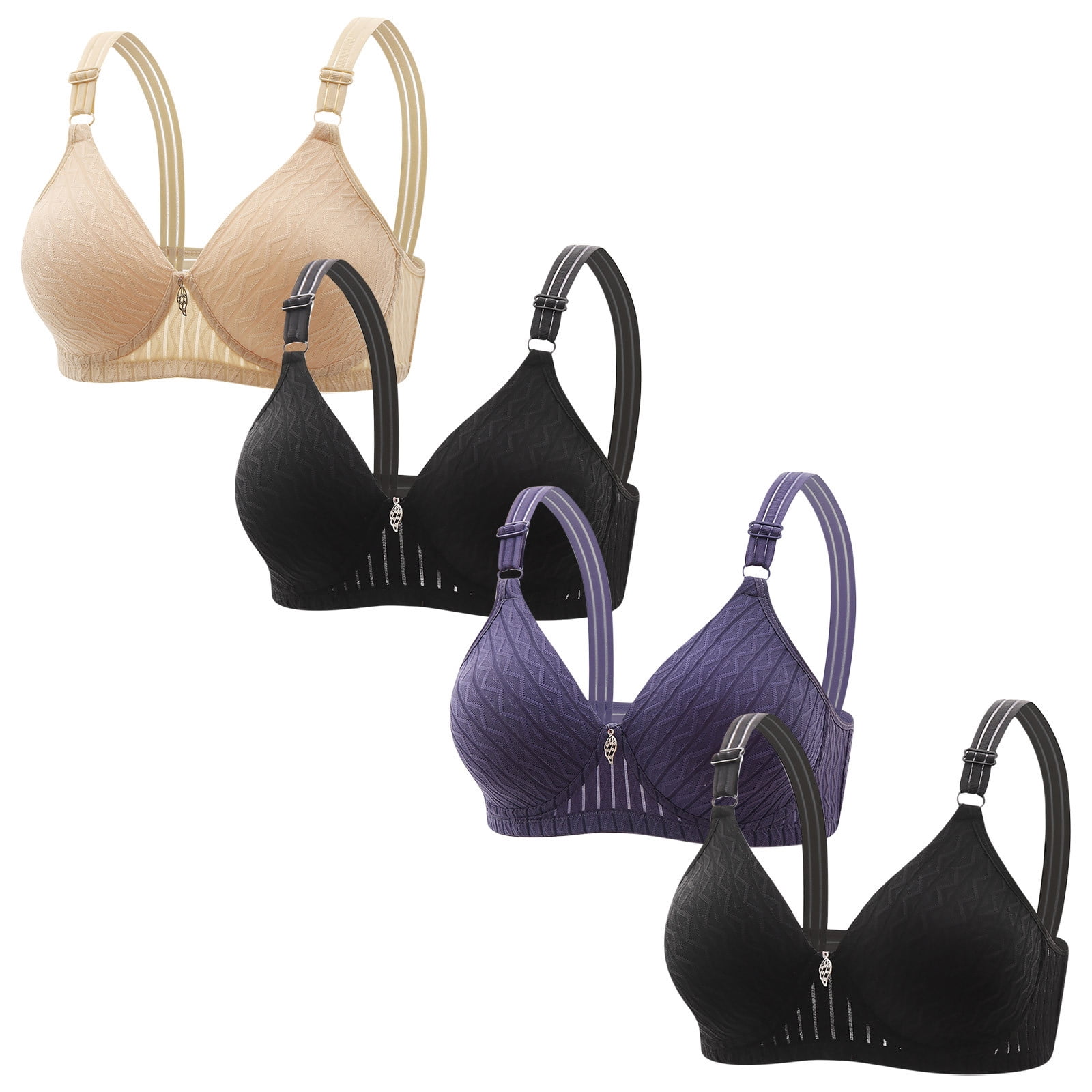 Hjlmsx Womens Plus Size Push Up Bra Full Coverage Everyday Bras No ...