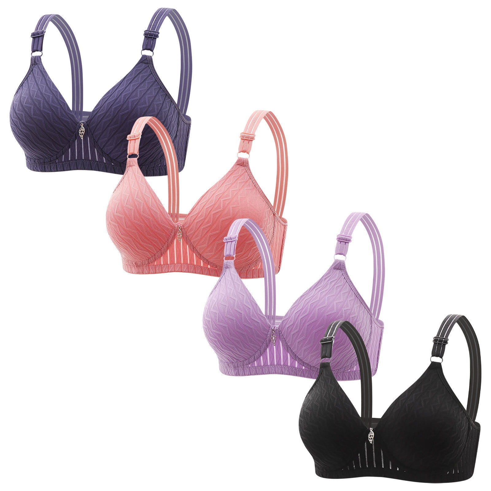 Hjlmsx Womens Plus Size Push Up Bra Full Coverage Everyday Bras No ...