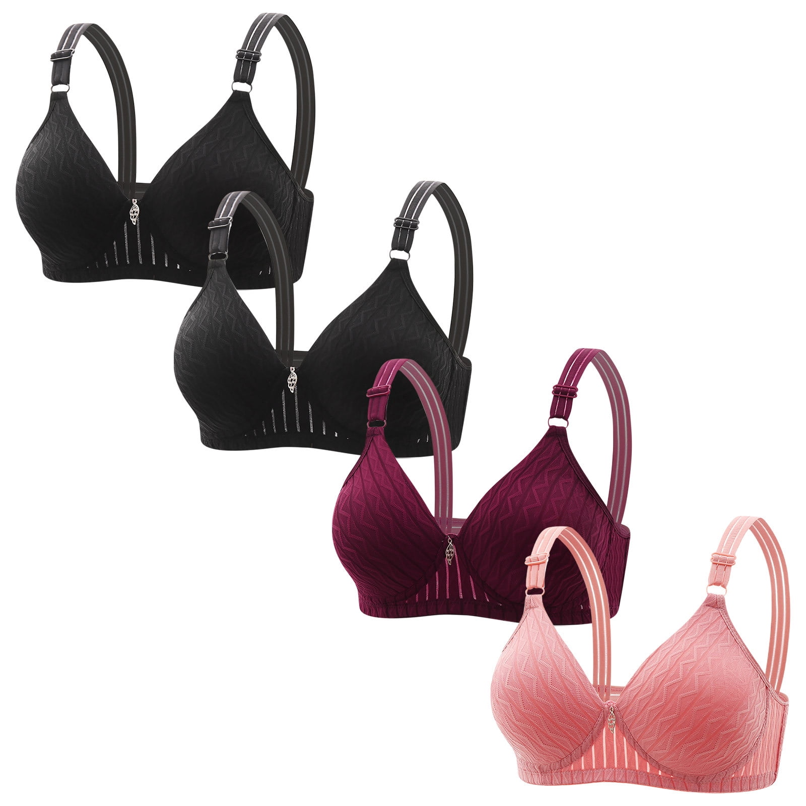 Hjlmsx Womens Plus Size Push Up Bra Full Coverage Everyday Bras No ...