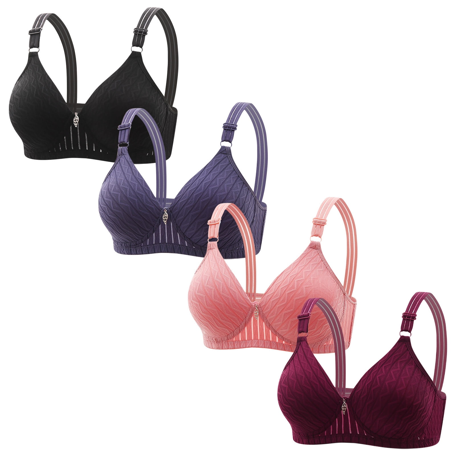Hjlmsx Womens Plus Size Push Up Bra Full Coverage Everyday Bras No ...